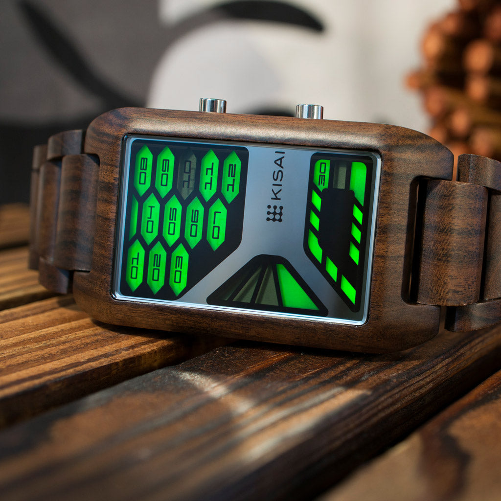 Unique LED Watch | Console Wood | Tokyoflash Japan
