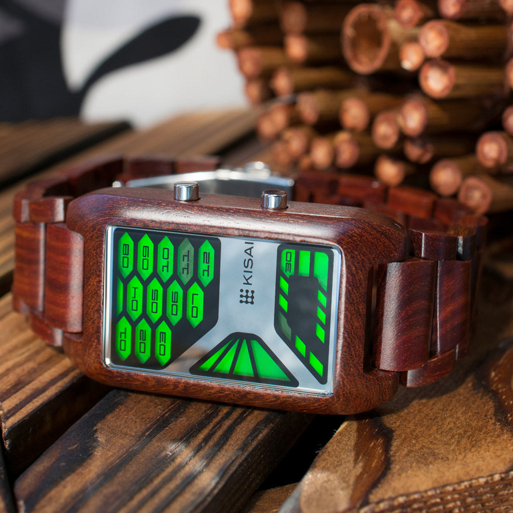 Unique LED Watch | Console Wood | Tokyoflash Japan