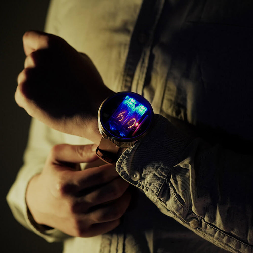 Retrofuturistic Watch | Model 2 Nixie Tube Watch | Tokyoflash Japan