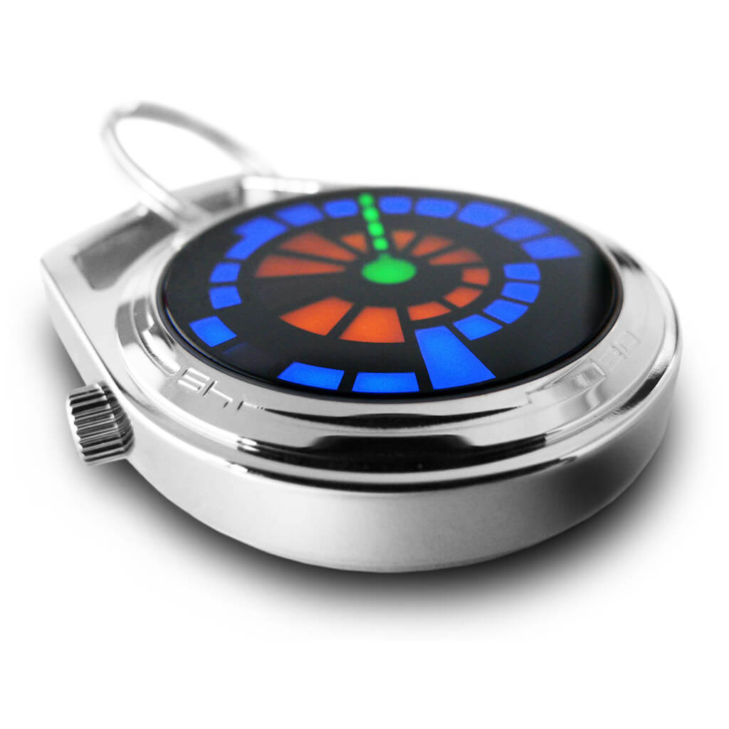 Futuristic LED Pocket Watch | Round Trip | Tokyoflash Japan